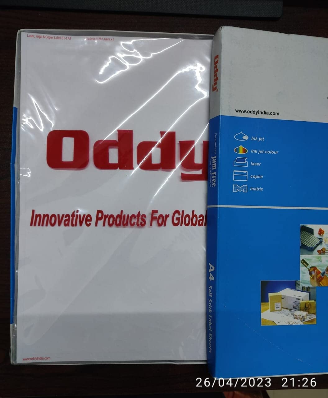 Oddy A4 Self Adhesive Paper Label Stickers for Laser & Inkjet Printers ...