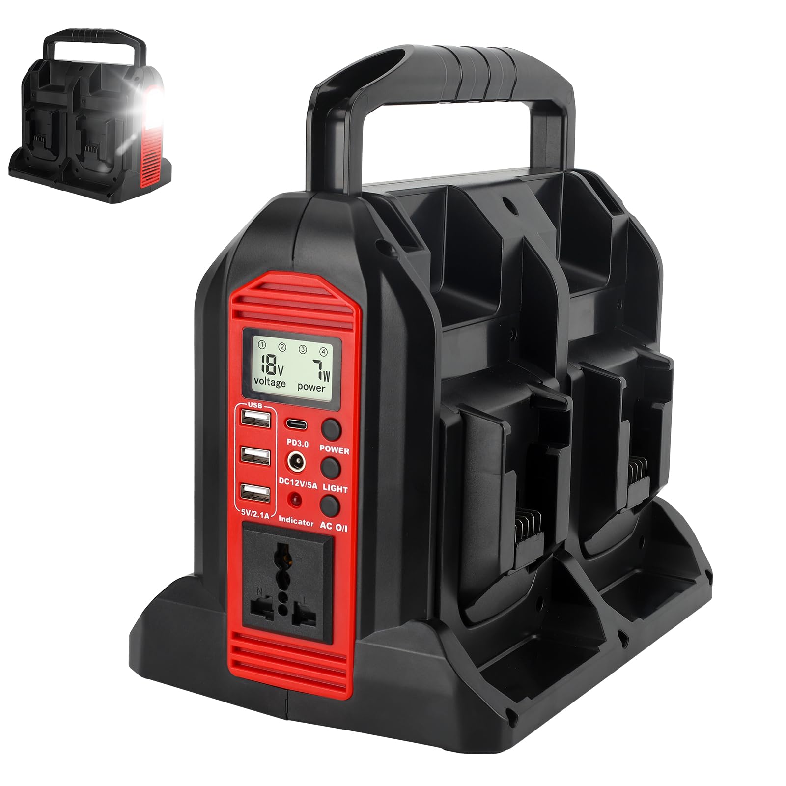 Amazon.com: 350W Power Inverter for Milwaukee M18 18V Li-ion Battery, 4 ...