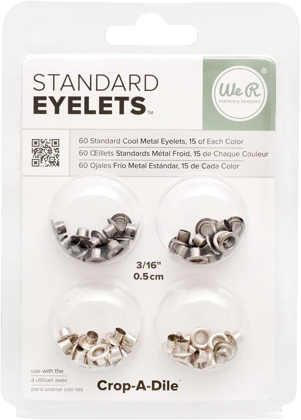 We R Memory Keepers - 60 Standard Cold Metal Eyelets for Scrapbooking ...