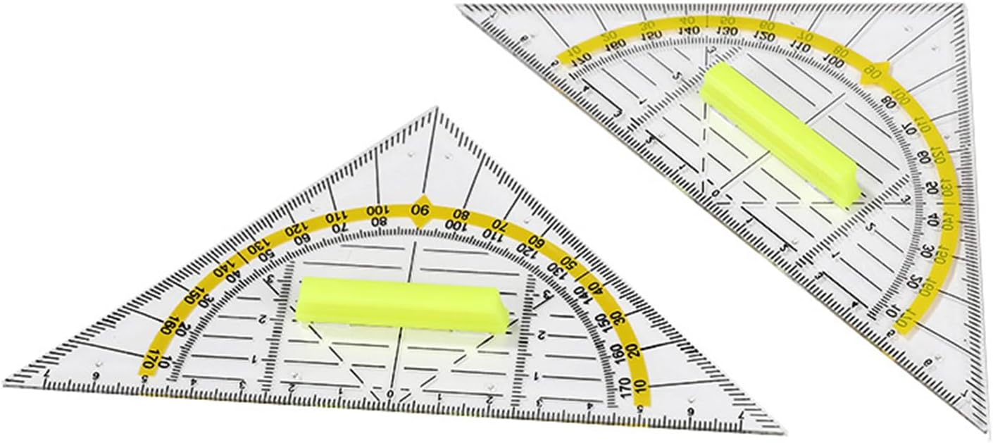 Geodreieck mit Griff, 2 Stk Geodreieck Klein Transparent,15.7cm ...