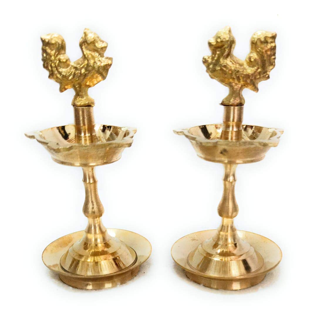 Buy RAMA METAL Brass Deepak Bird KKD TRATIONAL 11 cm | DEEPALU Online ...