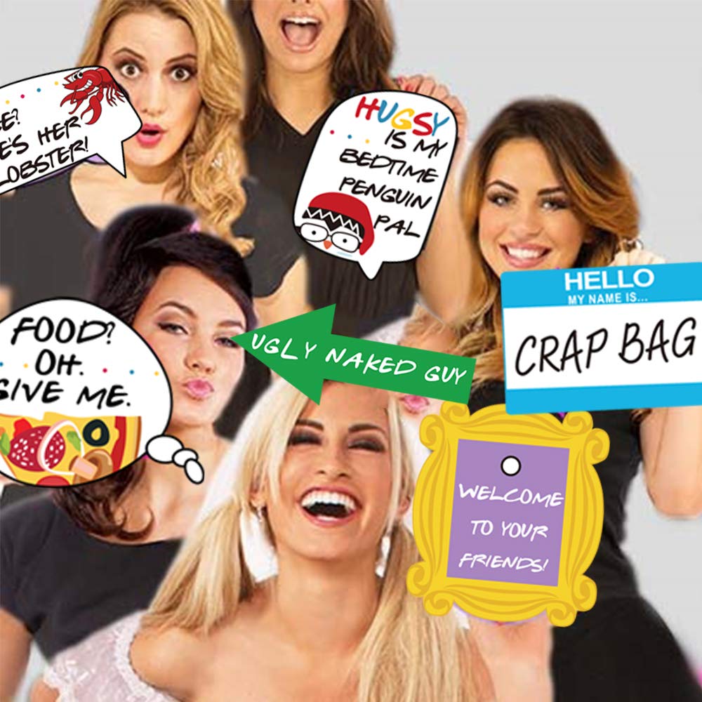 Buy 40PCS Friends TV Show Photo Booth Props, Friends Theme Birthday ...