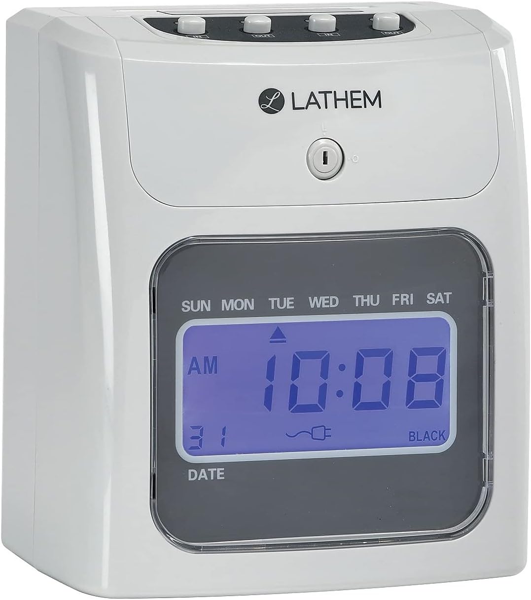 Amazon.com: Lathem 400EKIT 400E Top-Feed Time Clock Bundle, White ...