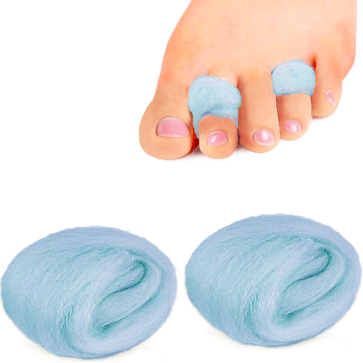 Amazon.com: Reppkyh Lambs Wool Toe Cushions Soft Feet Bandages Toe ...