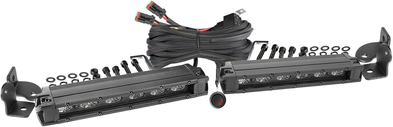 Amazon.com: 6 Inch Single Row LED Light Bars with Wiring Harness ...