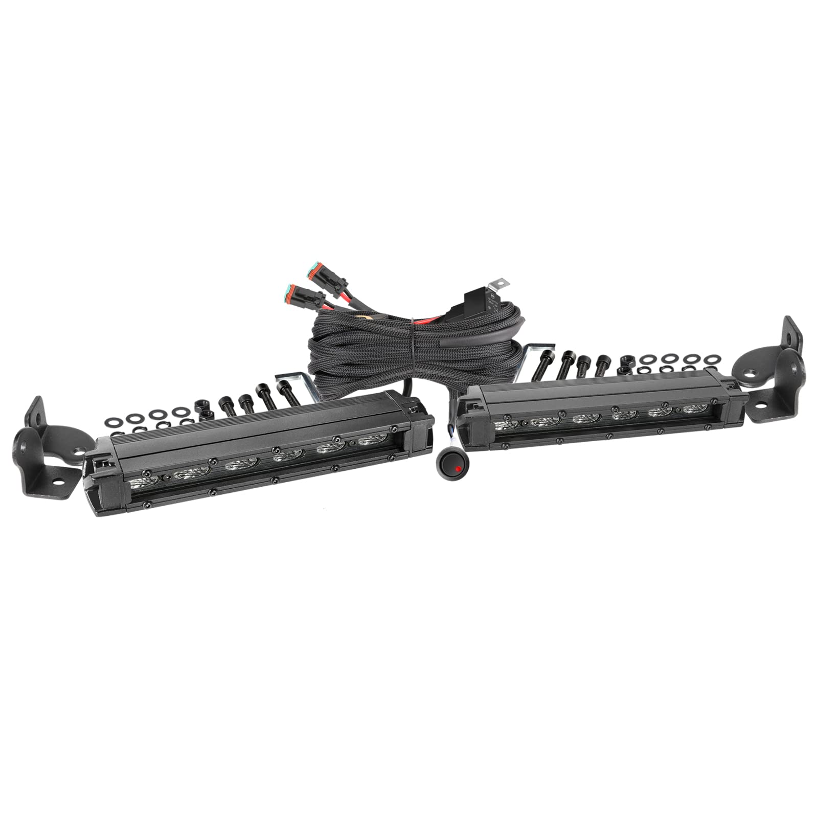 Amazon.com: 6 Inch Single Row LED Light Bars with Wiring Harness ...
