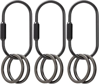 CMVFYL Secure Bag Charm Carabiner Clip，Brass Screw Lock Keychain ...