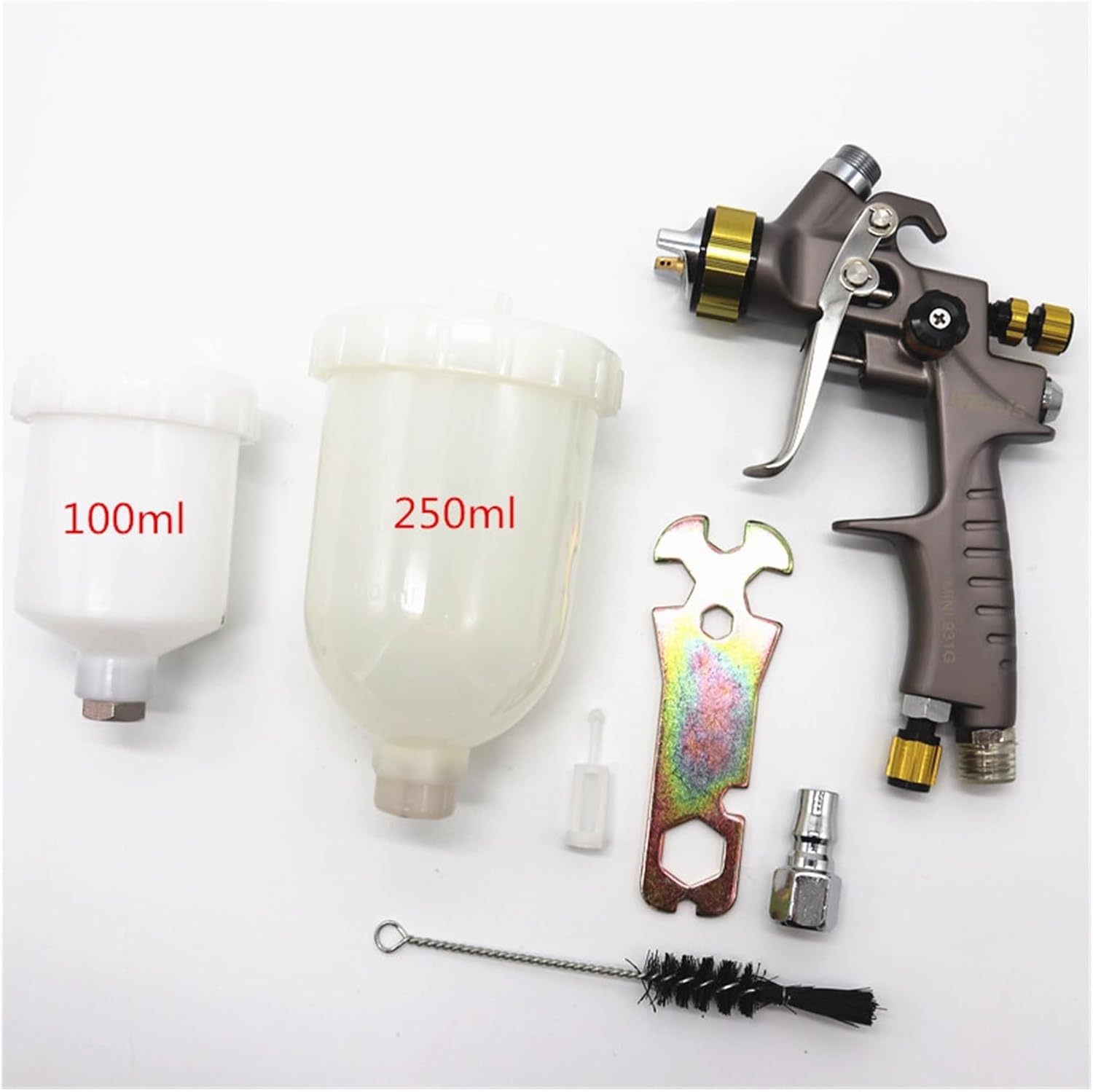 Paint Sprayers 100ml and 250ml cup type mini spray gun / 1.2mm mini ...