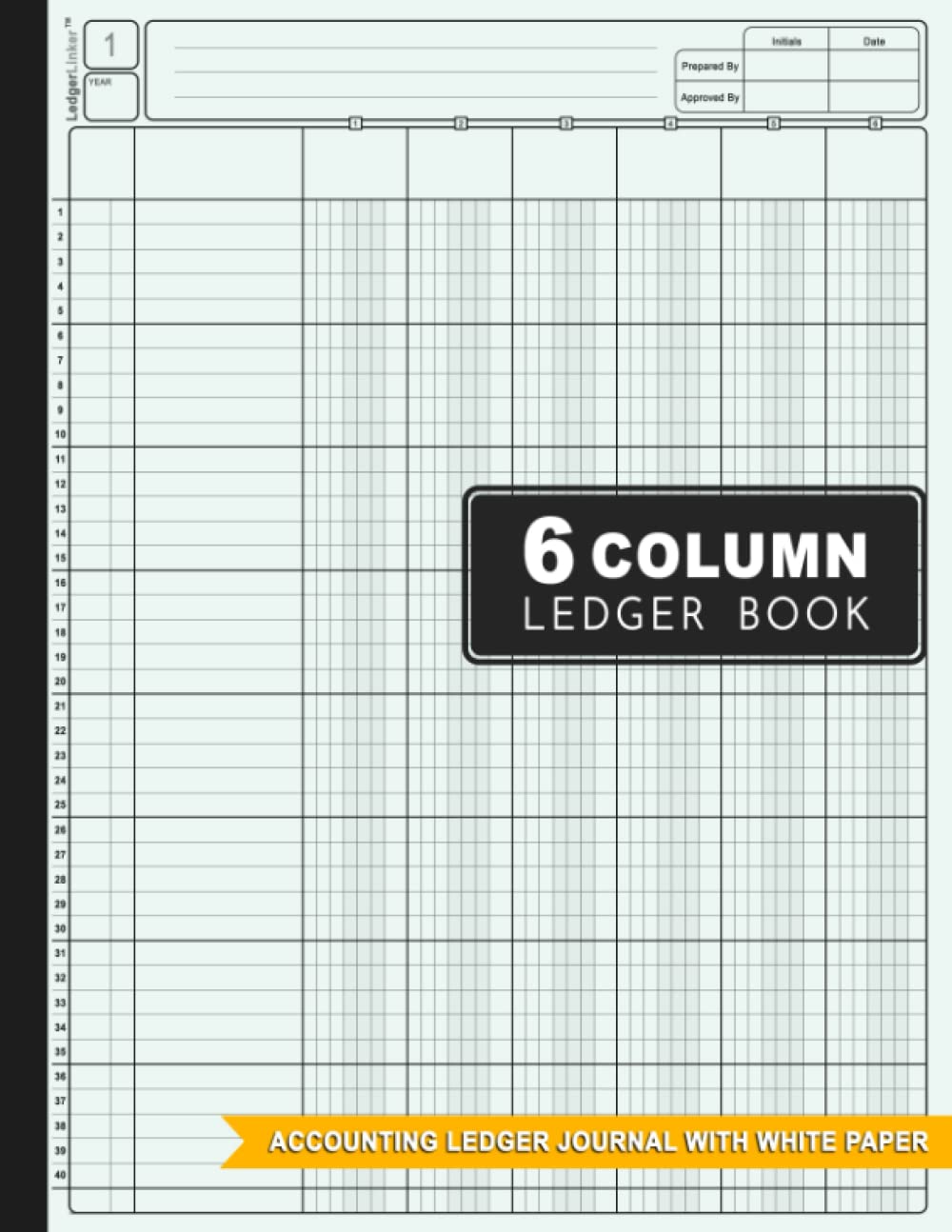 6 Column Ledger Book: Accounting Ledger Book for Tracking Finances ...