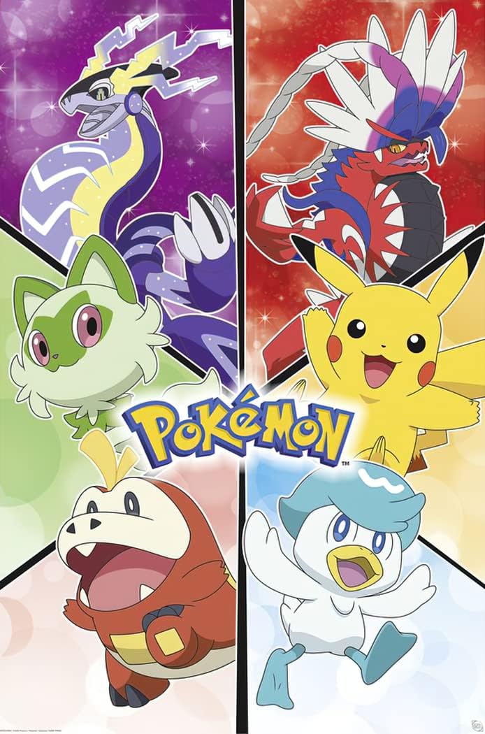 Amazon.com: Pokemon - TV Show/Gaming Poster (Scarlet & Violet ...