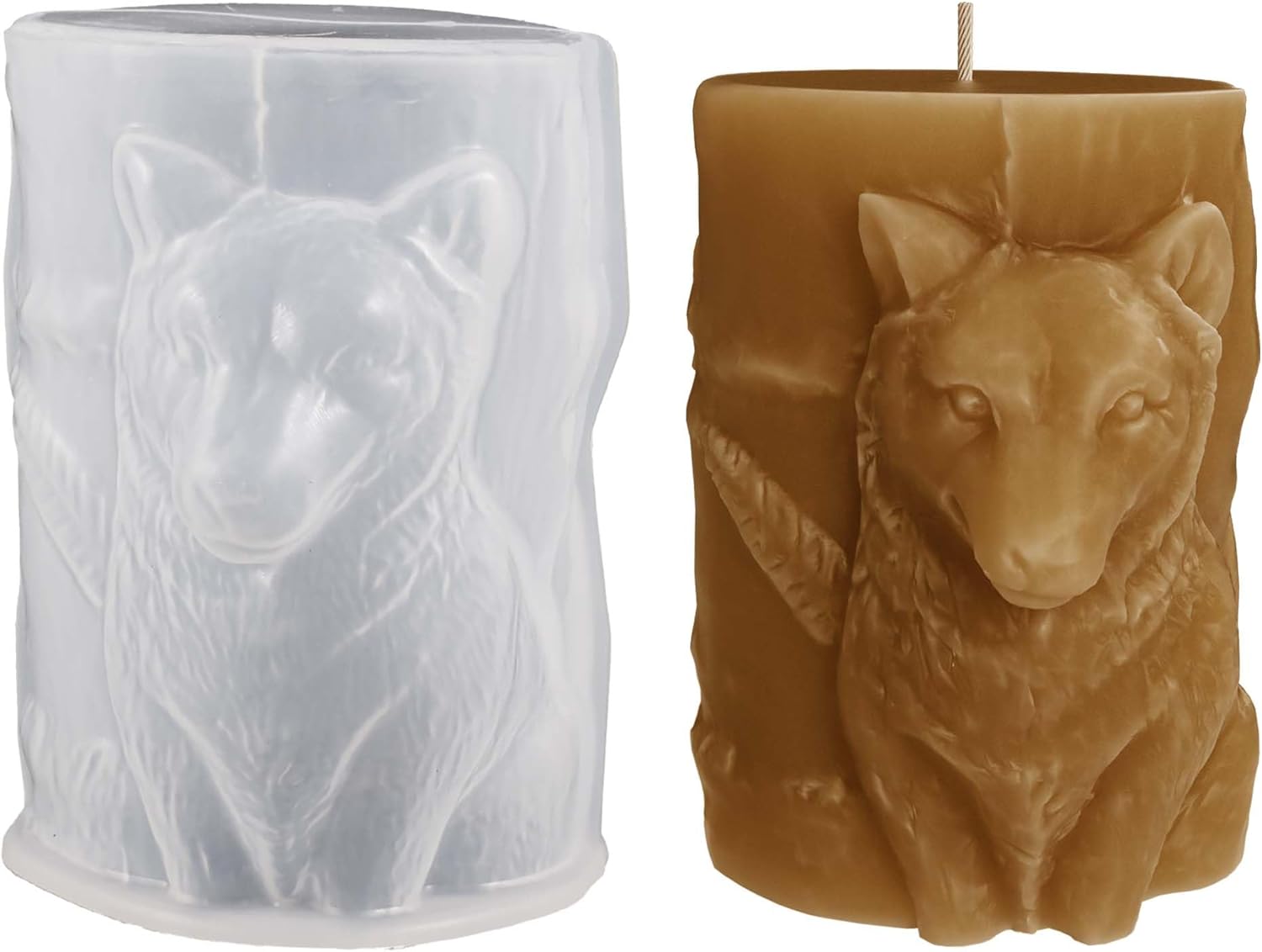 Amazon.com: Cylinder Wolf Silicone Molds - Resin, Cake, Soap & Clay ...