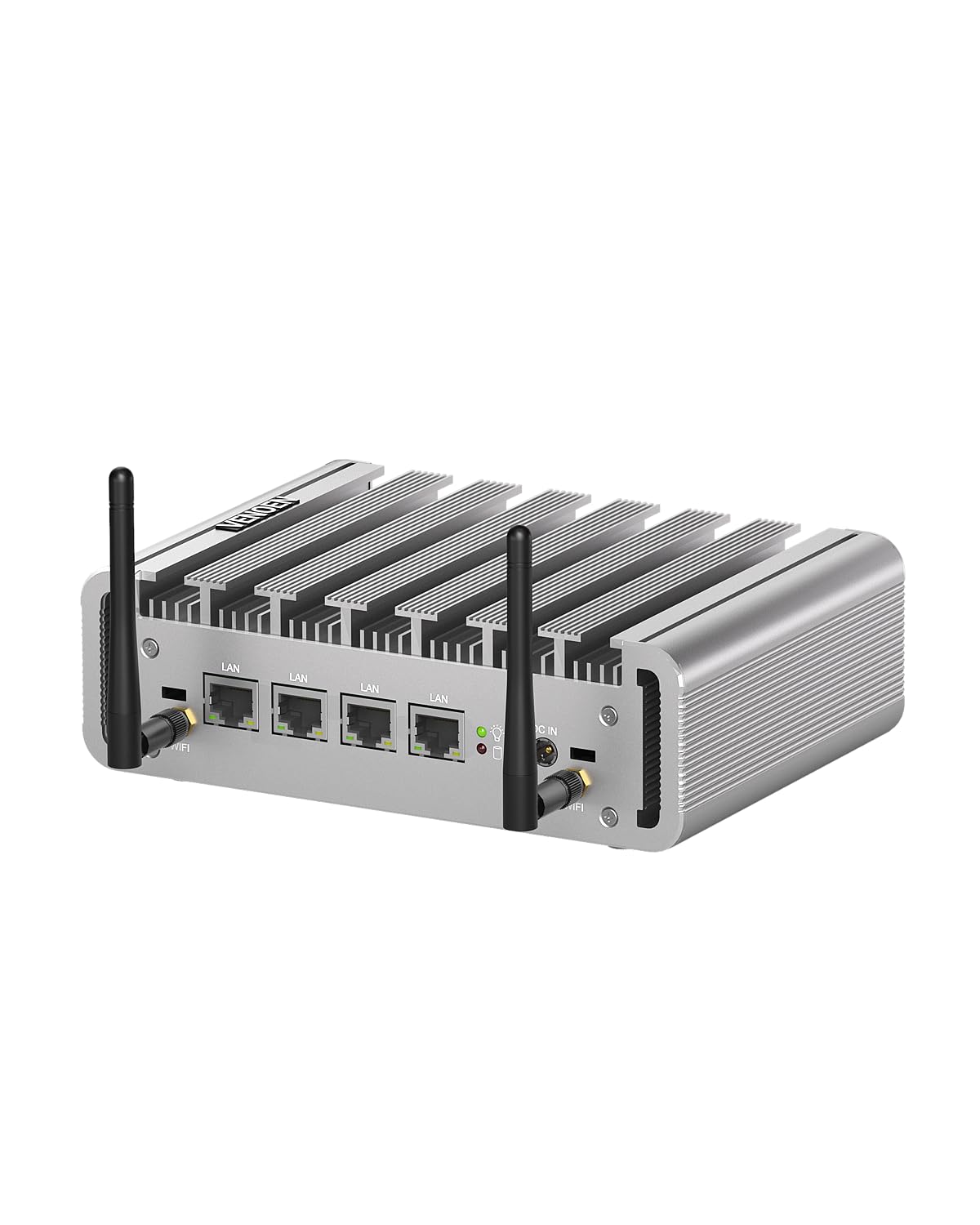 Fanless N100 Mini PC 2.5Gbe 4 LAN Port, Firewall Appliance Router PC ...