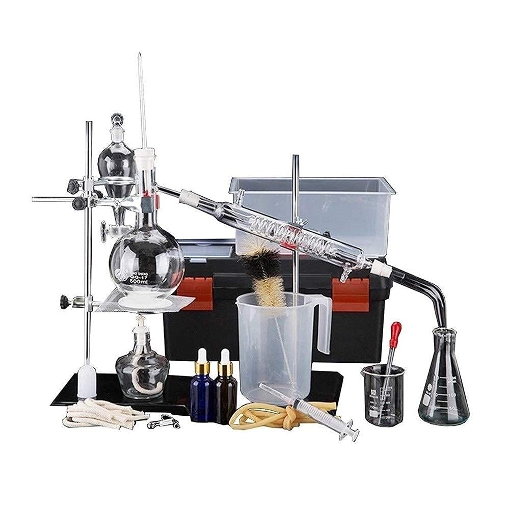 Taisk 500ml Glass Distiller Lab Essential Oil Distillation Set Lab ...