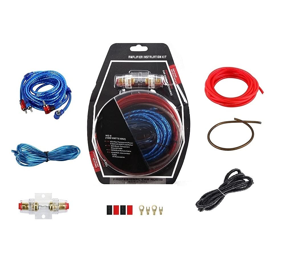 BESTOR 8 Gauge Car Control Audio Cable Kit for Auto Amplifier Sub ...