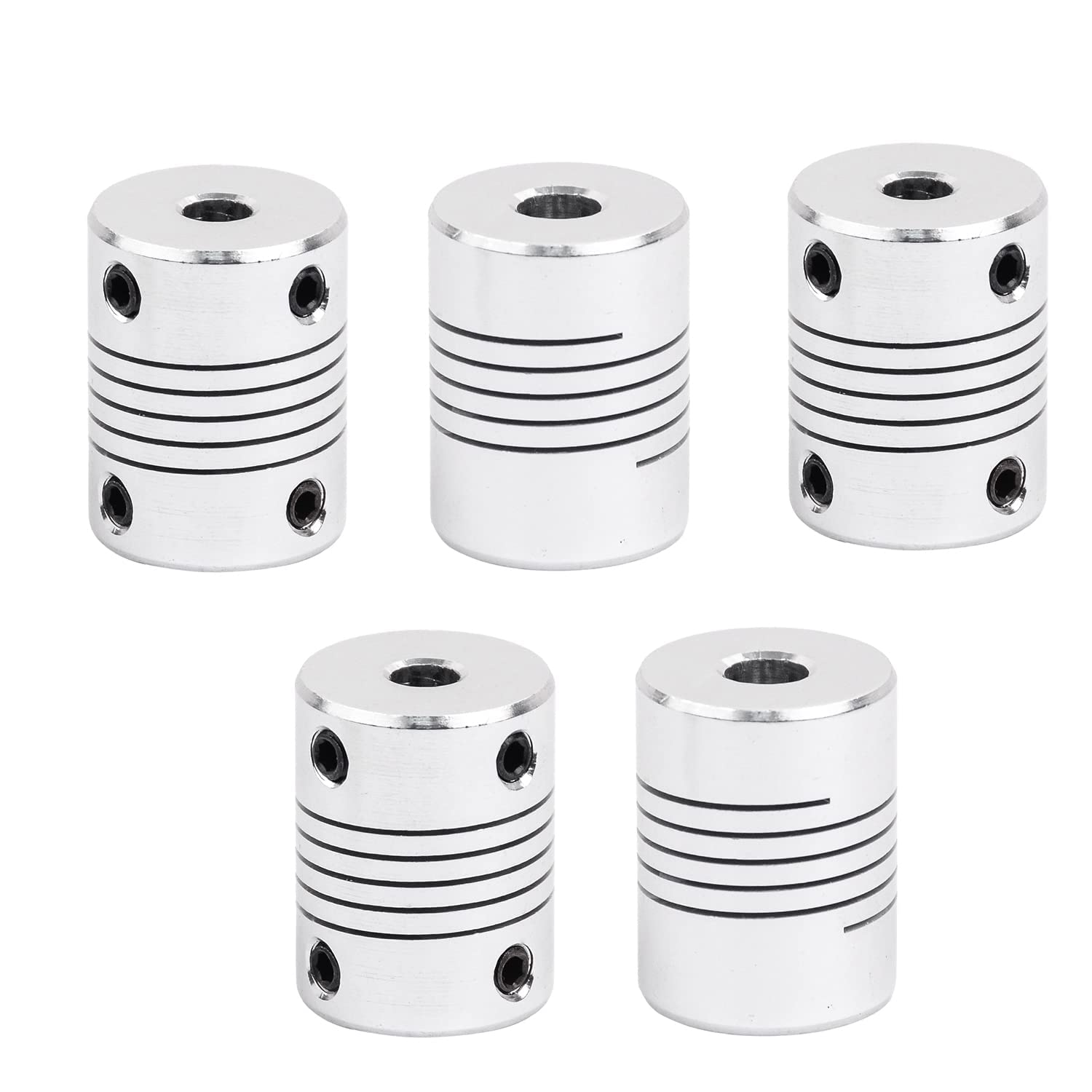 Snapklik.com : 5PCS 8mm To 8mm Flexible Couplings 25mm Length 19mm ...
