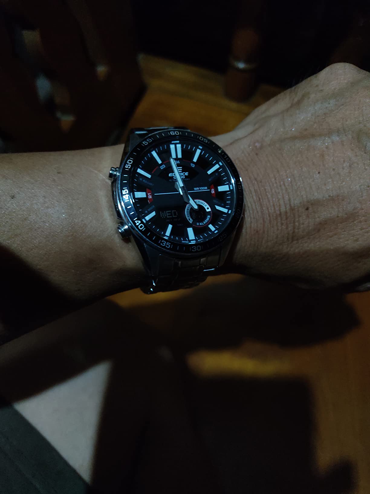 Casio Edifice EFV-C100D-1AVDF Black Analog-Digital Dial Silver ...