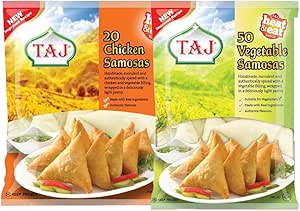 Taj Samosa Combo | Chicken & Vegetable | 20 & 50Pcs | Frozen Samosa ...