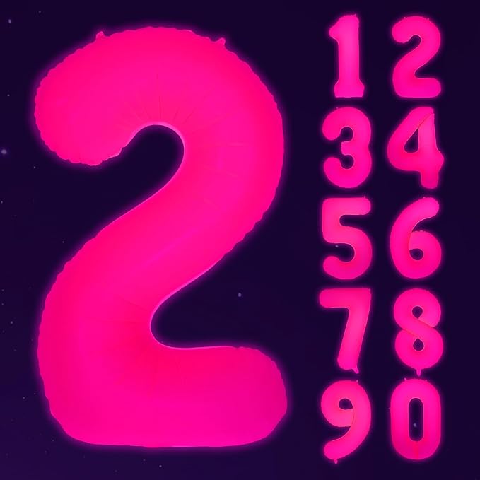 Amazon.com: Mega-L Glow in The Dark Party Supplies, 40 Inch Neon Giant ...