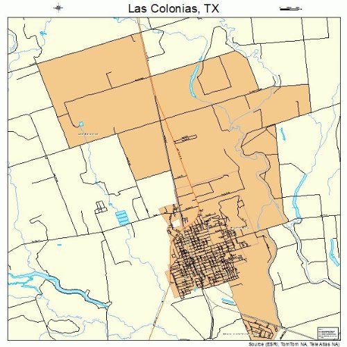 Amazon.com: Large Street & Road Map of Las Colonias, Texas TX - Printed ...