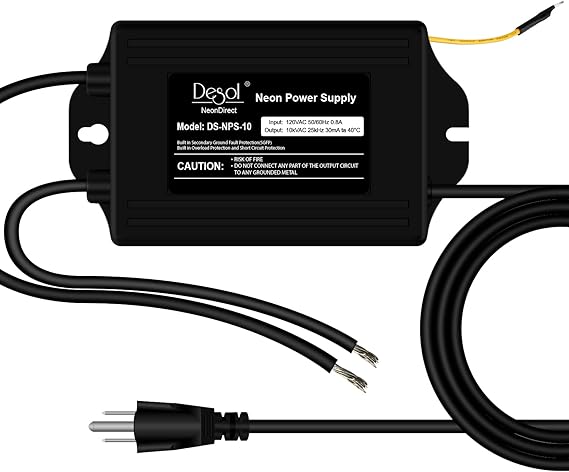 Neon Sign Transformer(NST), Desol Power Supply for Real Glass Neon ...