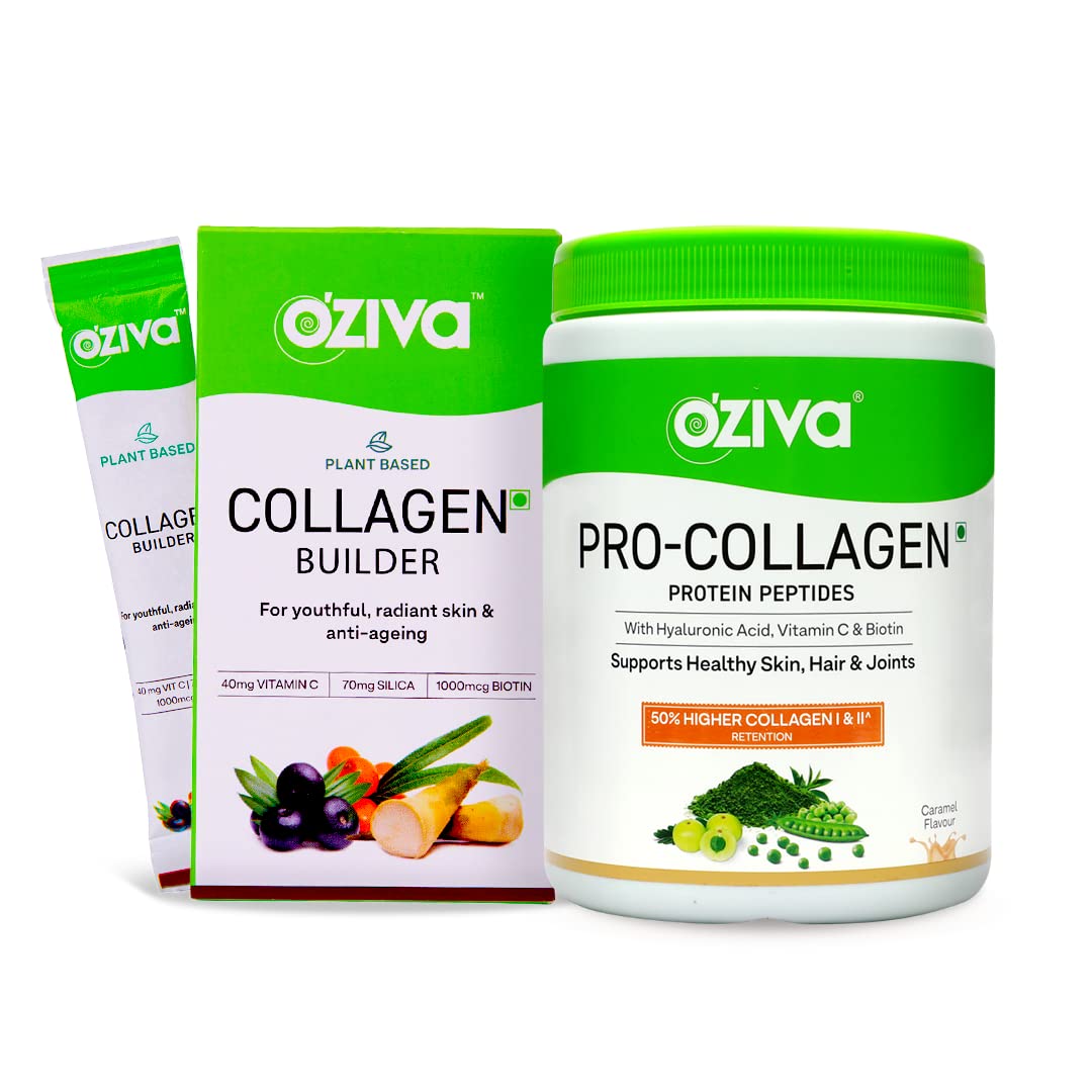 Buy OZiva Plant Based Collagen Builder for Glowing & Youthful Skin ...