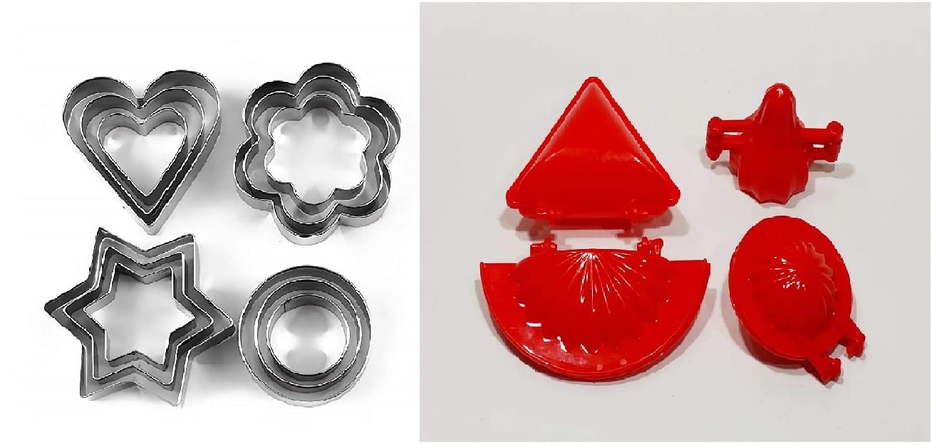 Buy Kruvad 12 Pieces Cookie Cutter with Different Shape Dough Press ...