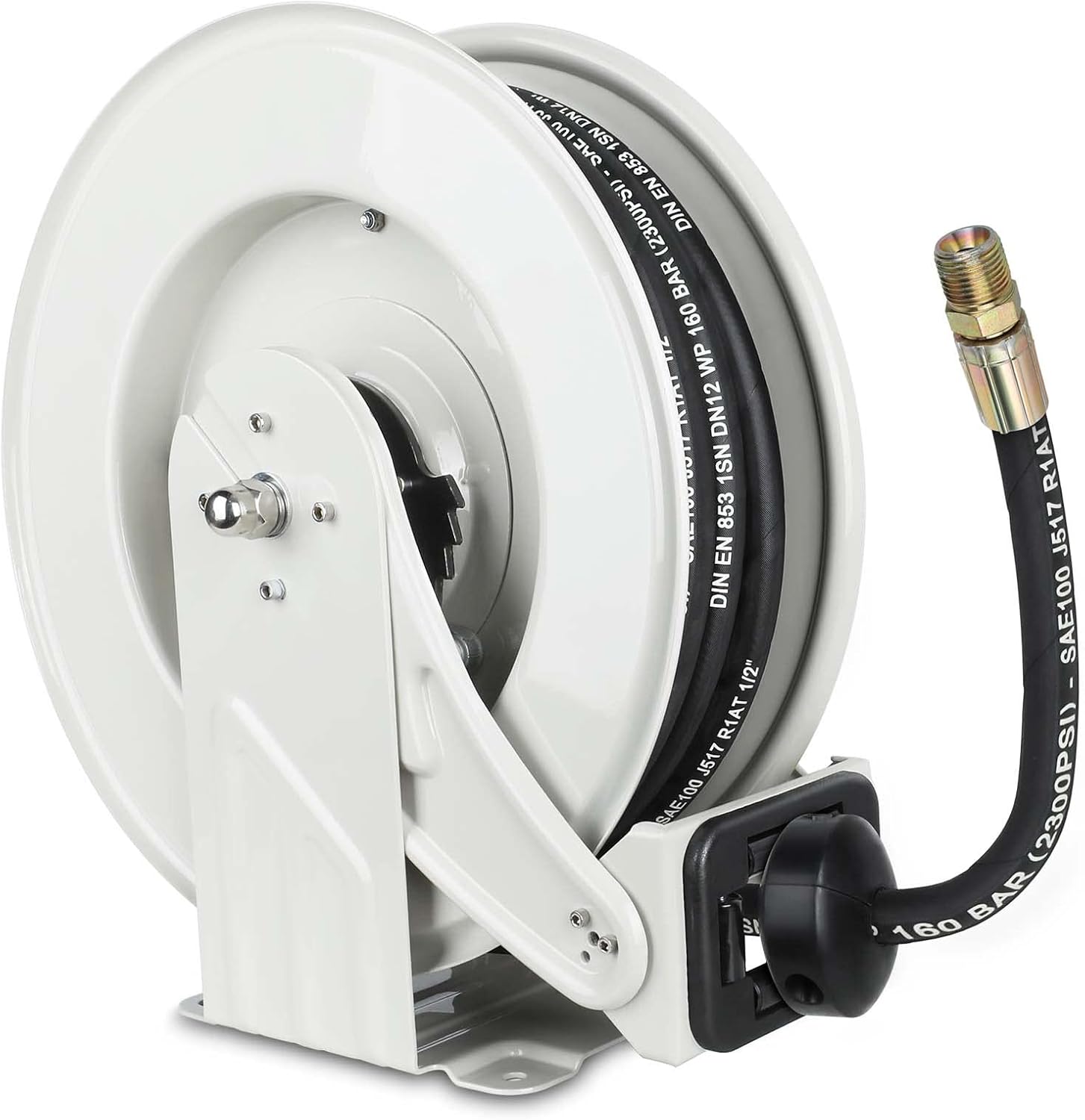 Oil Hose Reel Retractable 1/2 inch x 50 ft Freely Adjustable Support ...