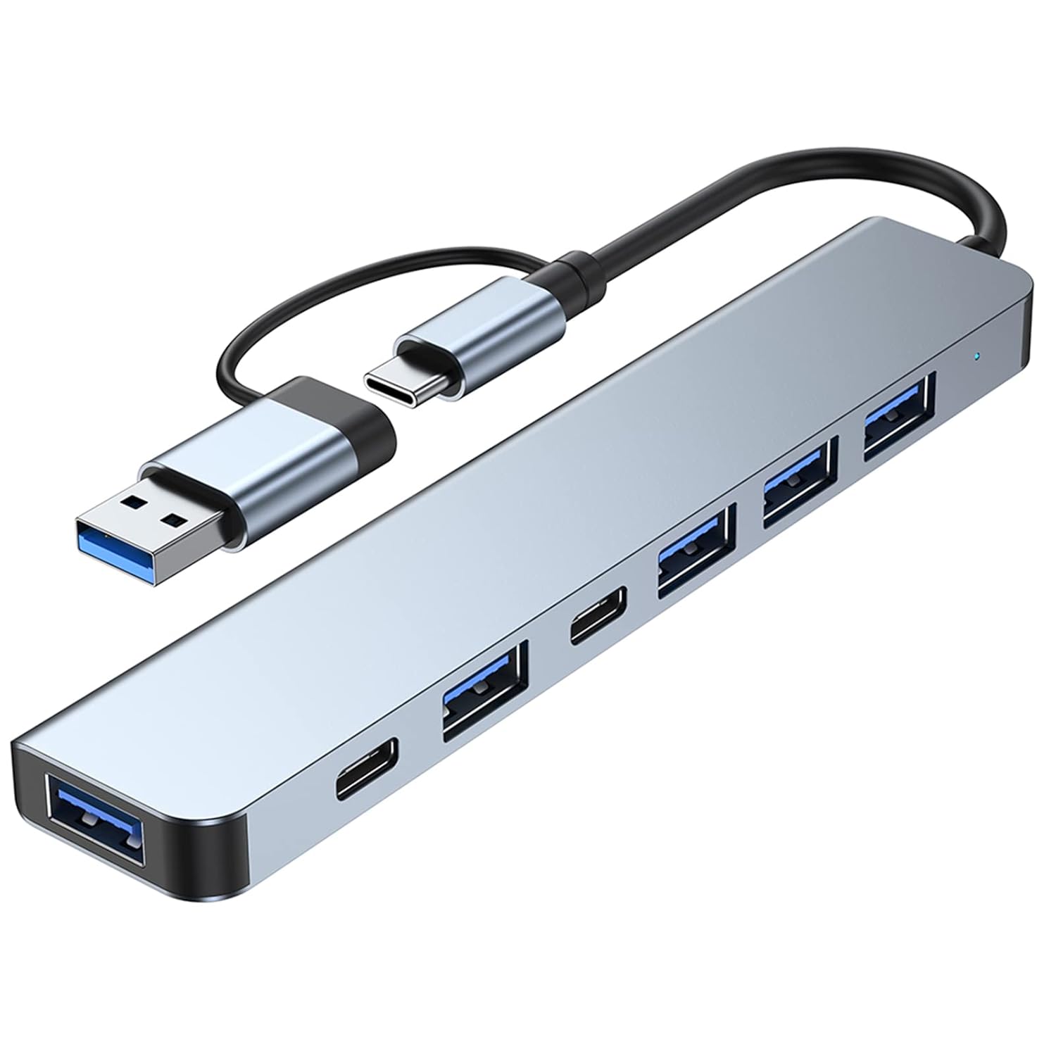 2217 USB-A+USB-C Hub Adapter 7-in-1 Multi-Port USB Docking Station with ...