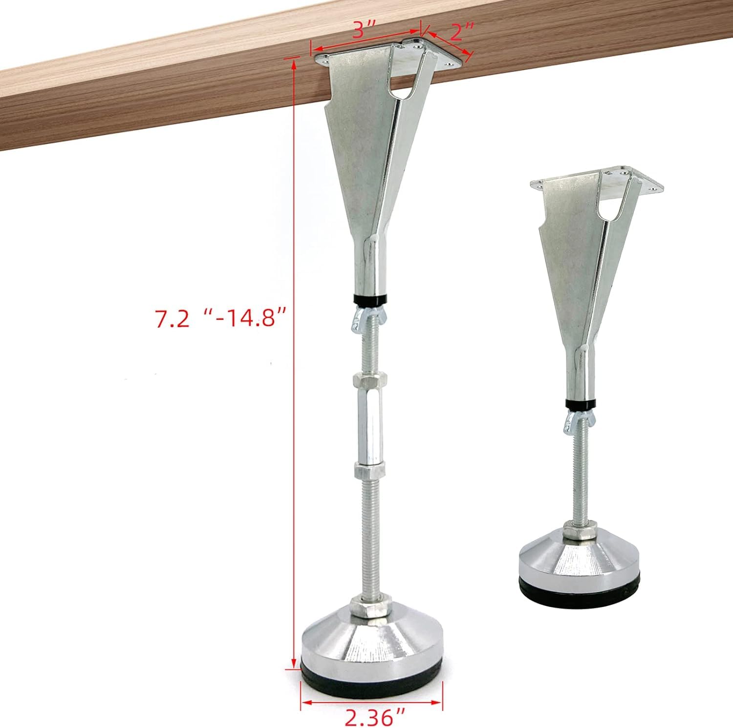 Snapklik.com : 4 Pack Adjustable Height Center Support Leg For Bed ...