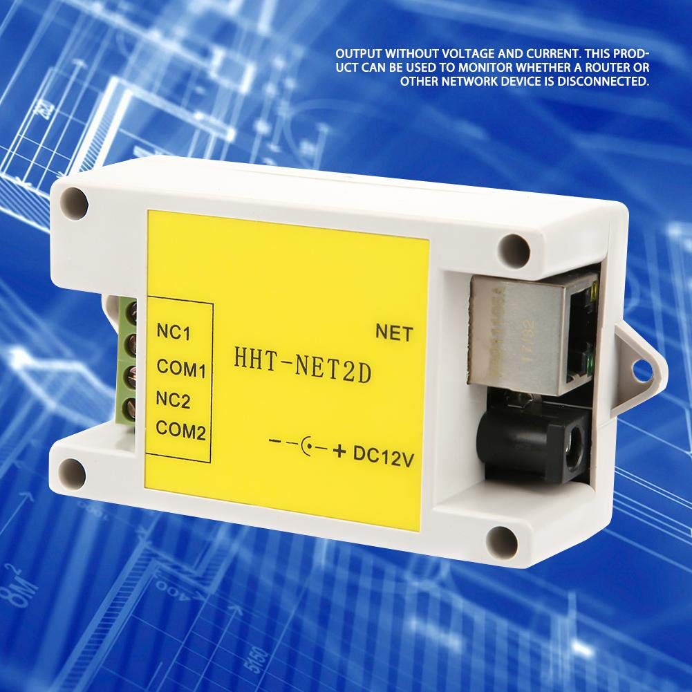 DC12V 2 Channel IP Network Relay Module Internet Remote Controller ...