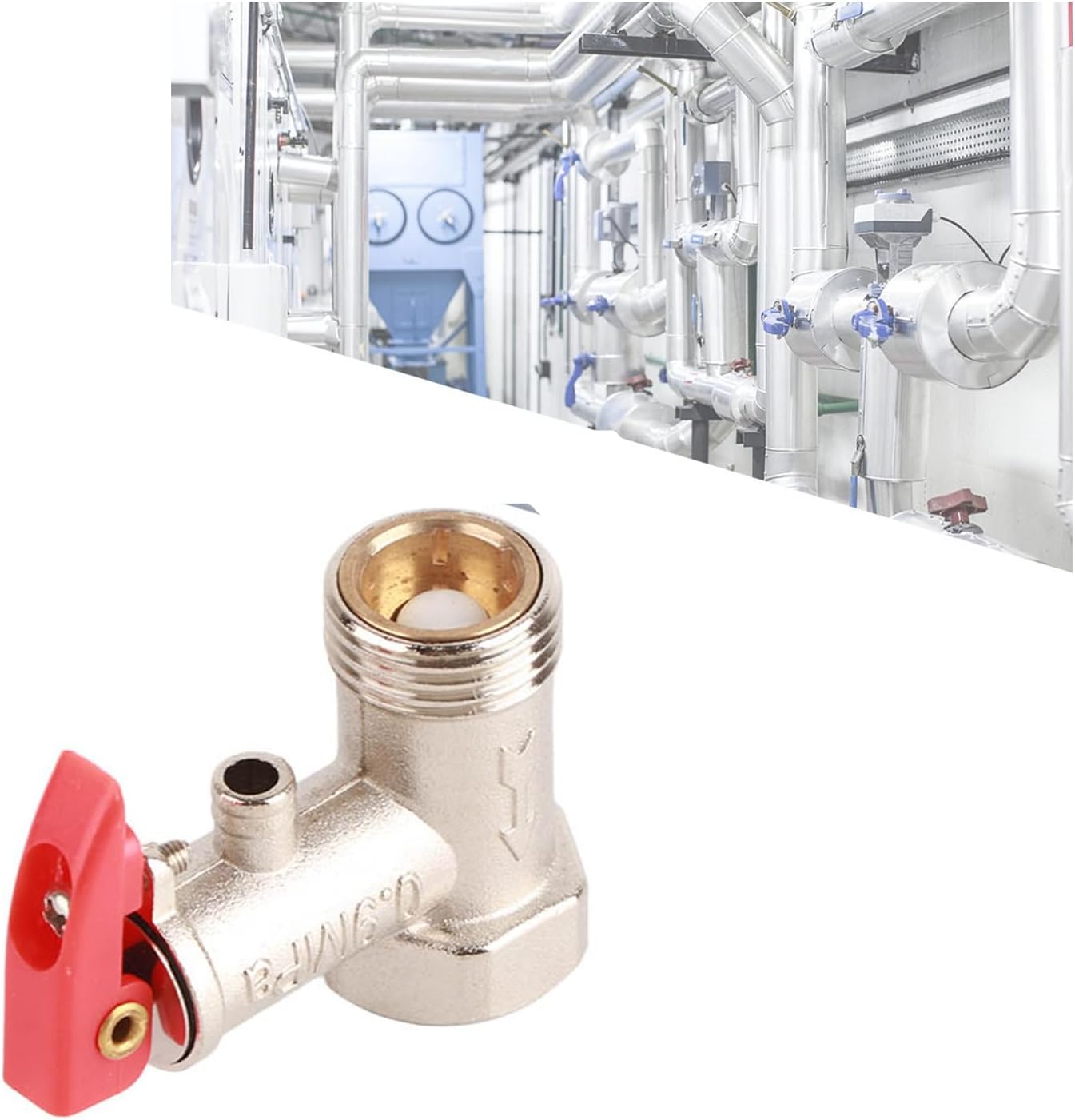 Safety Valve, Inline Hot Water Pressure Relief Valve 1/2 0.9Mpa, 1Pc ...