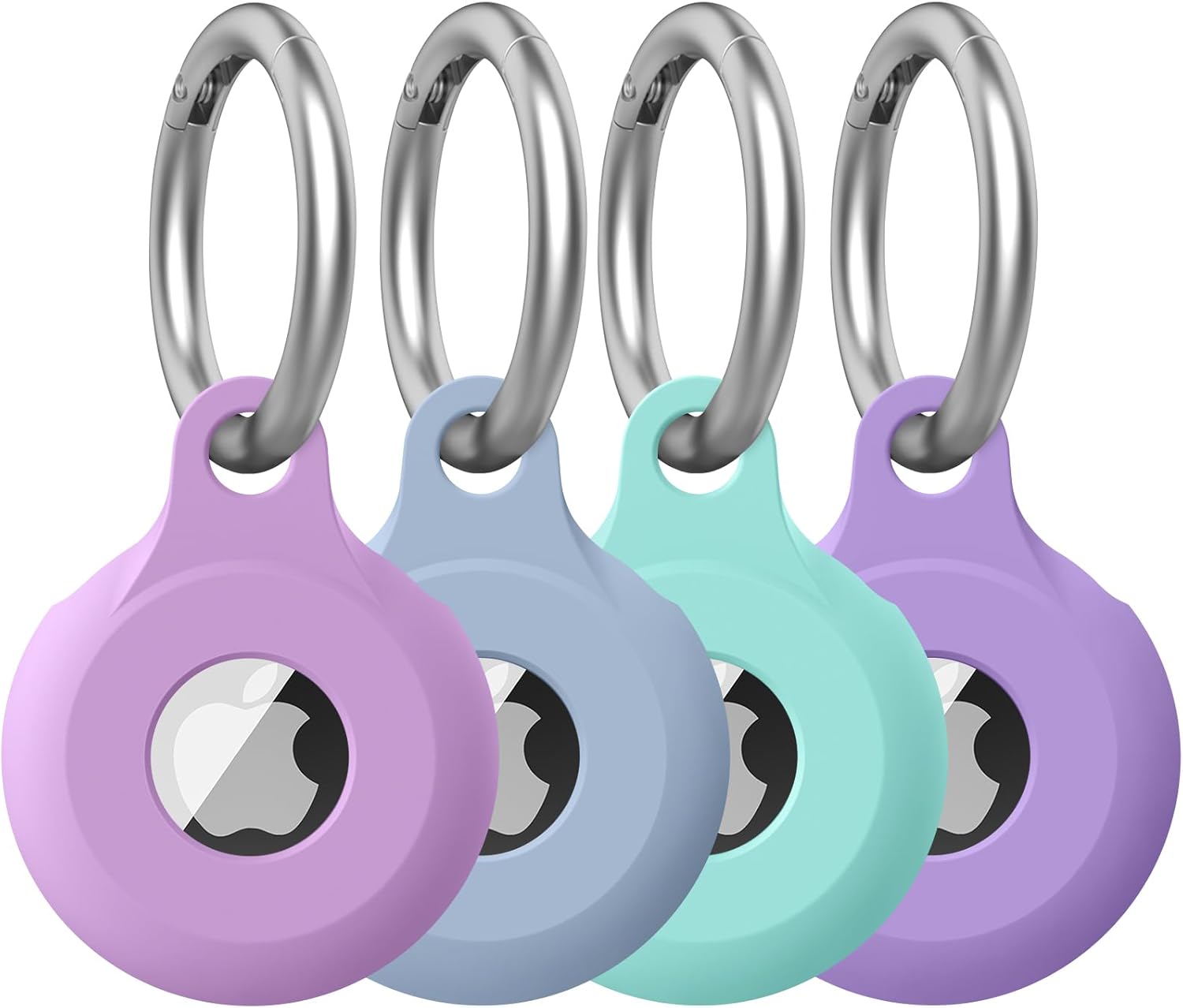 Amazon.com: 4 Pack for Airtag Holder Case with Keychain, Soft Silicone ...