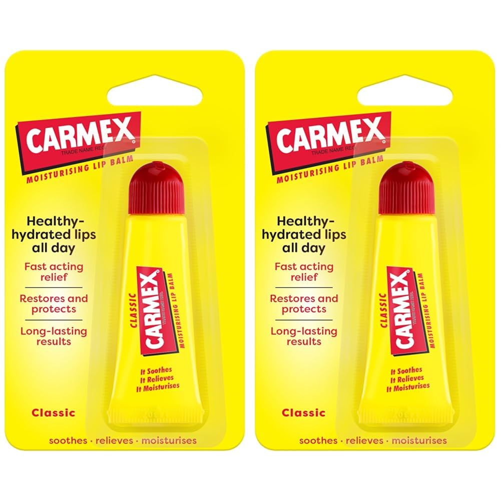 Carmex CLASSIC Moisturising Lip Balm Tube For Dry & Chapped Lips 10g ...