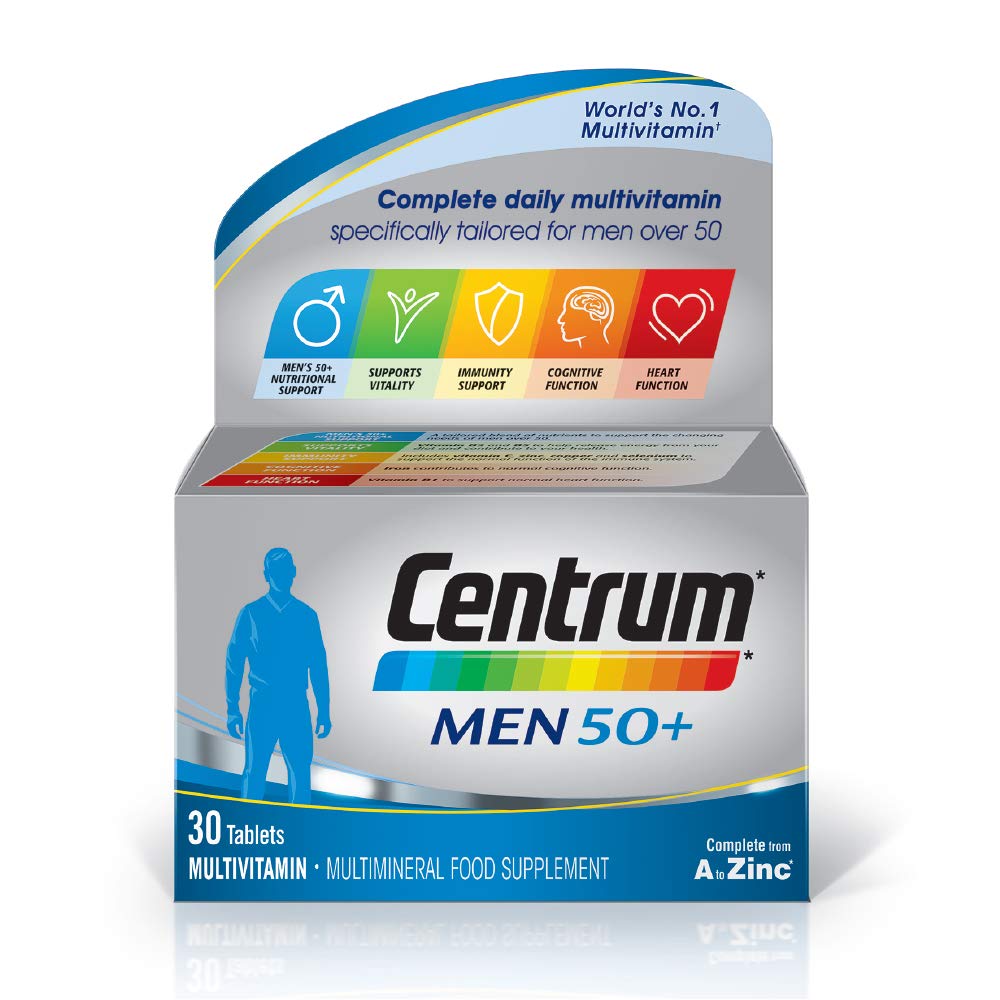 Buy CentrumMen 50+ Multi & Mineral s, 24 essential ents including D ...