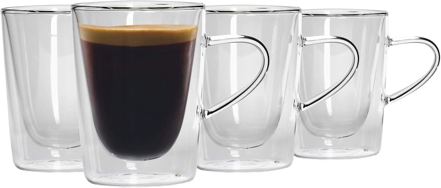 Amazon.com: Rink Drink Double Walled Latte/Coffee/Tea Glasses with ...