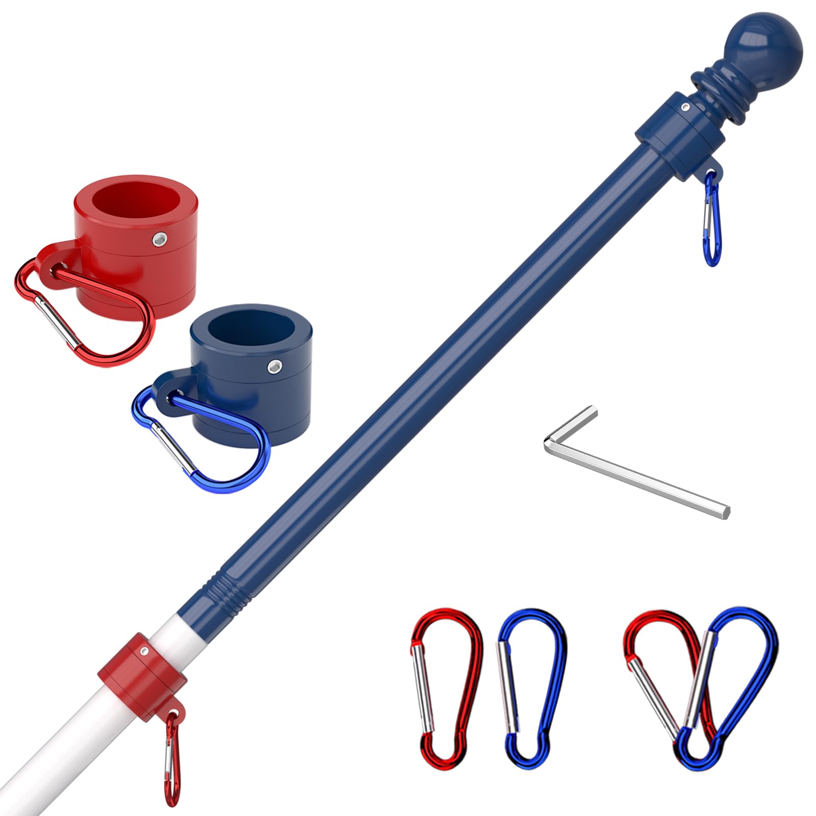 Snapklik.com : ZMTECH Flag Pole, 6 FT Stainless Steel Flag Poles For ...