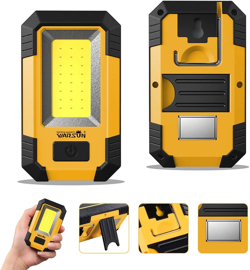 WARSUN Led Work Light Rechargeable Magnetic Mechanic Light Portable ...