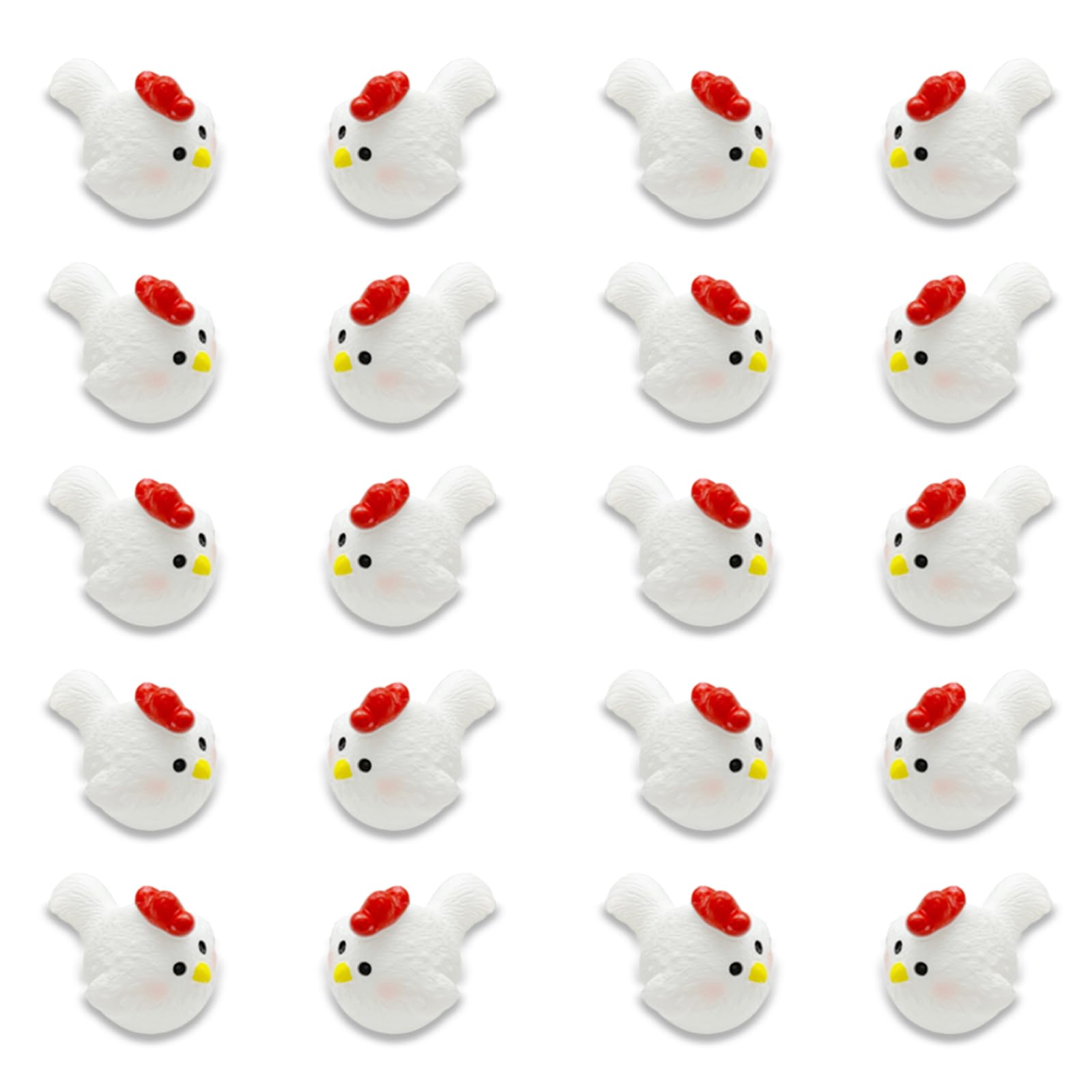 Amazon.com: Wzttdm 20Pcs Miniature Chicken Figurine, Resin Mini ...