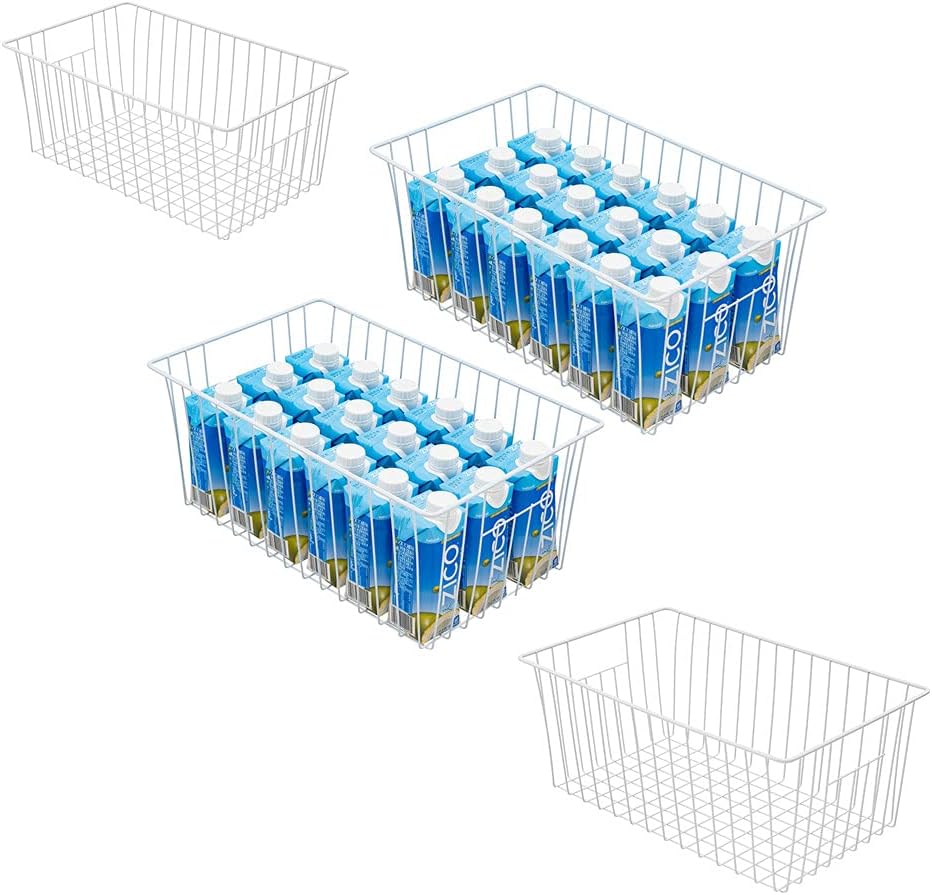 Amazon.com - Large Wire Storage Baskets Freezer Organizer Baskets ...