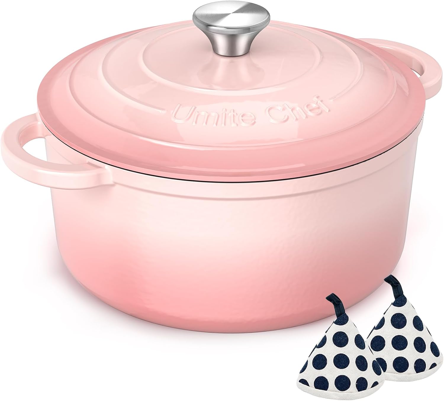Amazon.com: Umite Chef 5QT Enameled Cast Iron Dutch Oven Pot with Lid ...