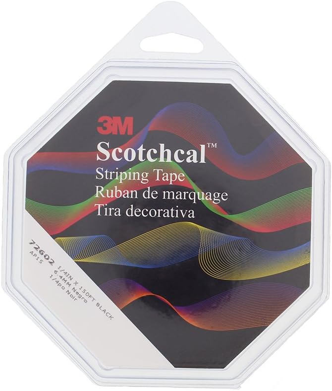 Amazon.com: 3M - STRIPING TAPE BLACK 1/4X 150 (72602) : Automotive