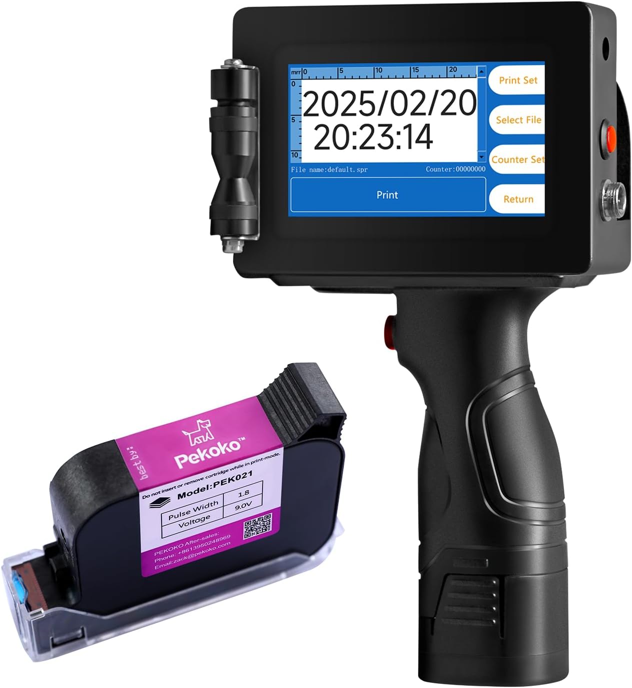 PEKOKO LB100 Smart Portable Handheld Inkjet Printer Date Batch Coding ...