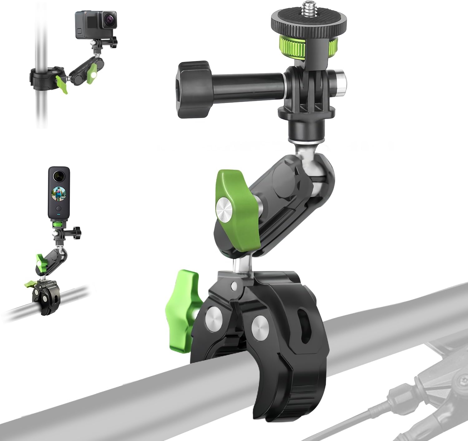 Amazon.com : HEMMOTOP Camera Arm Mount Clamp, Double 360° Ball Head ...