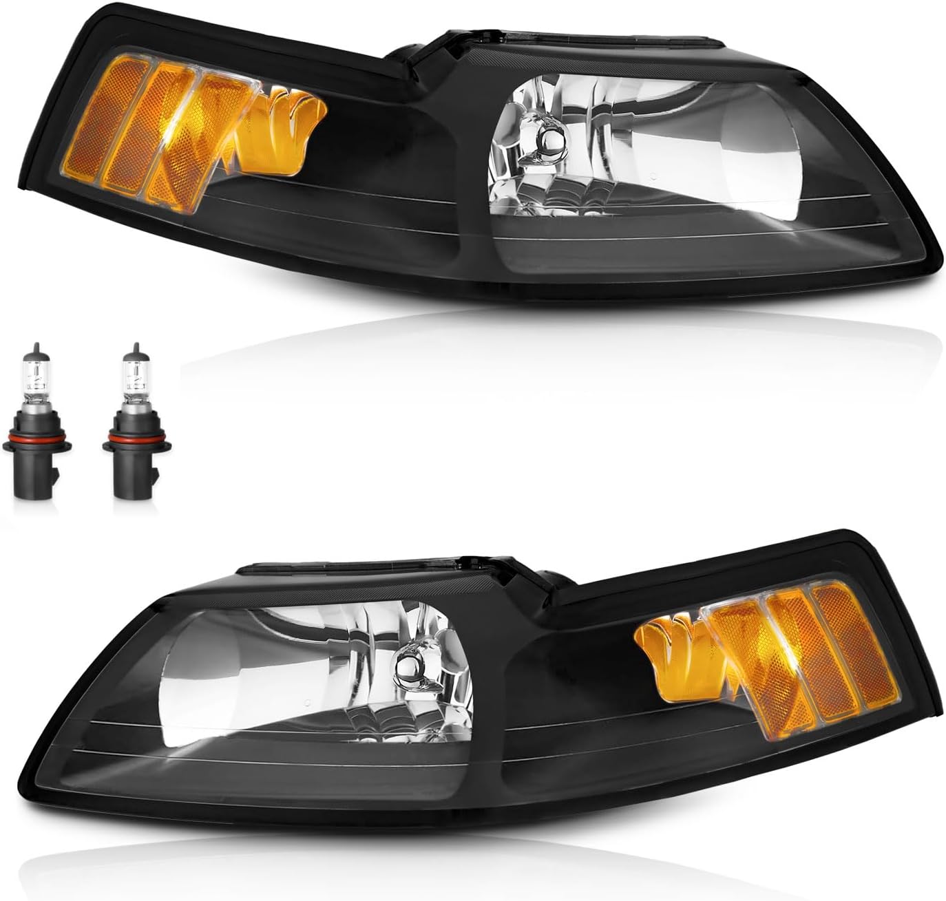 Amazon.com: WEELMOTO Automotive Headlight Assemblies For 1999-2004 Ford ...