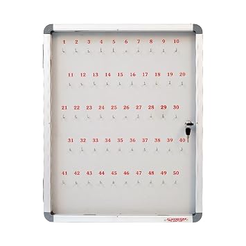 ALKOSIGN Cabinet for 50 Key-Chains With Laminated Back and Steel Fitted ...
