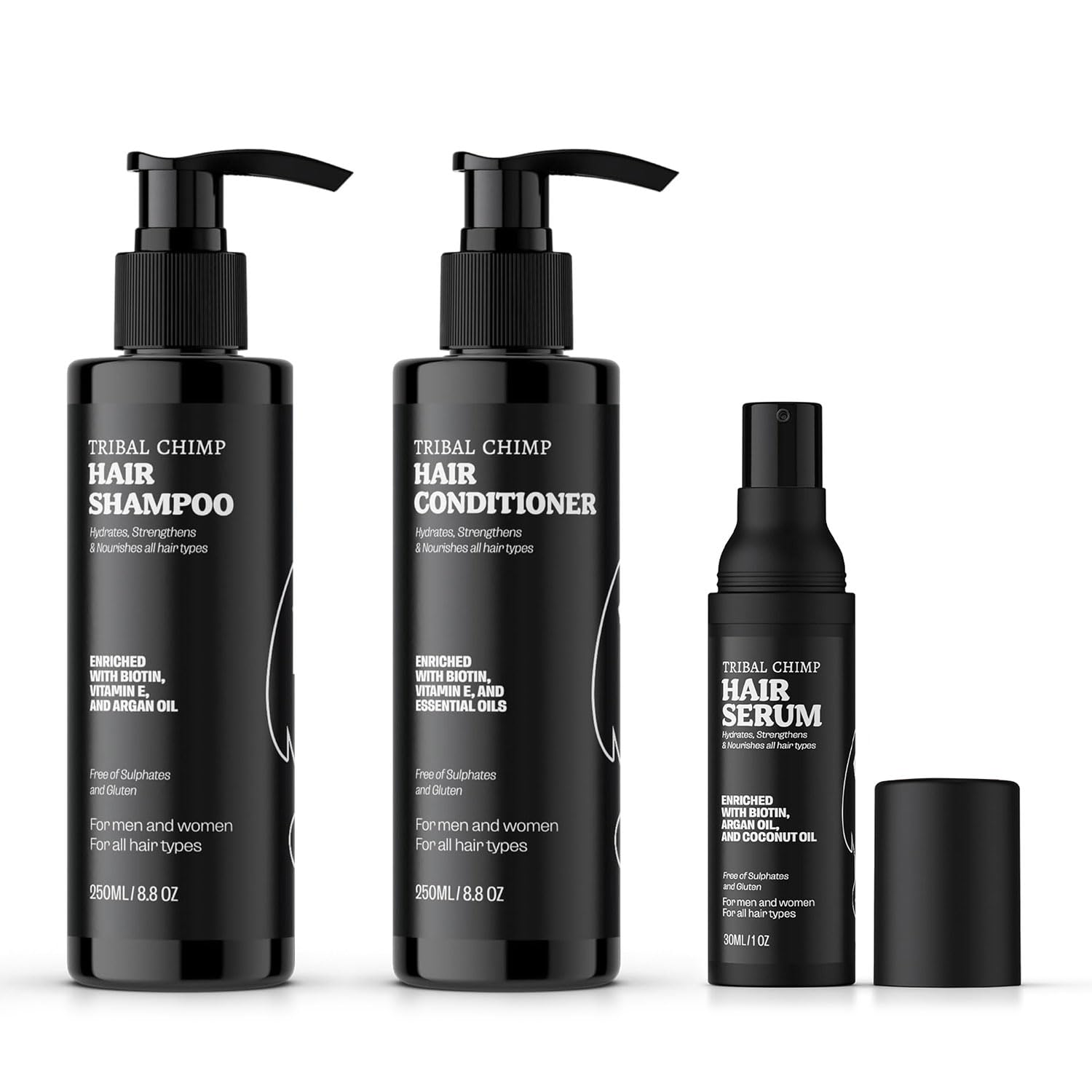 Amazon.com : Tribal Chimp Hair Shampoo, Conditioner, and Serum Bundle ...