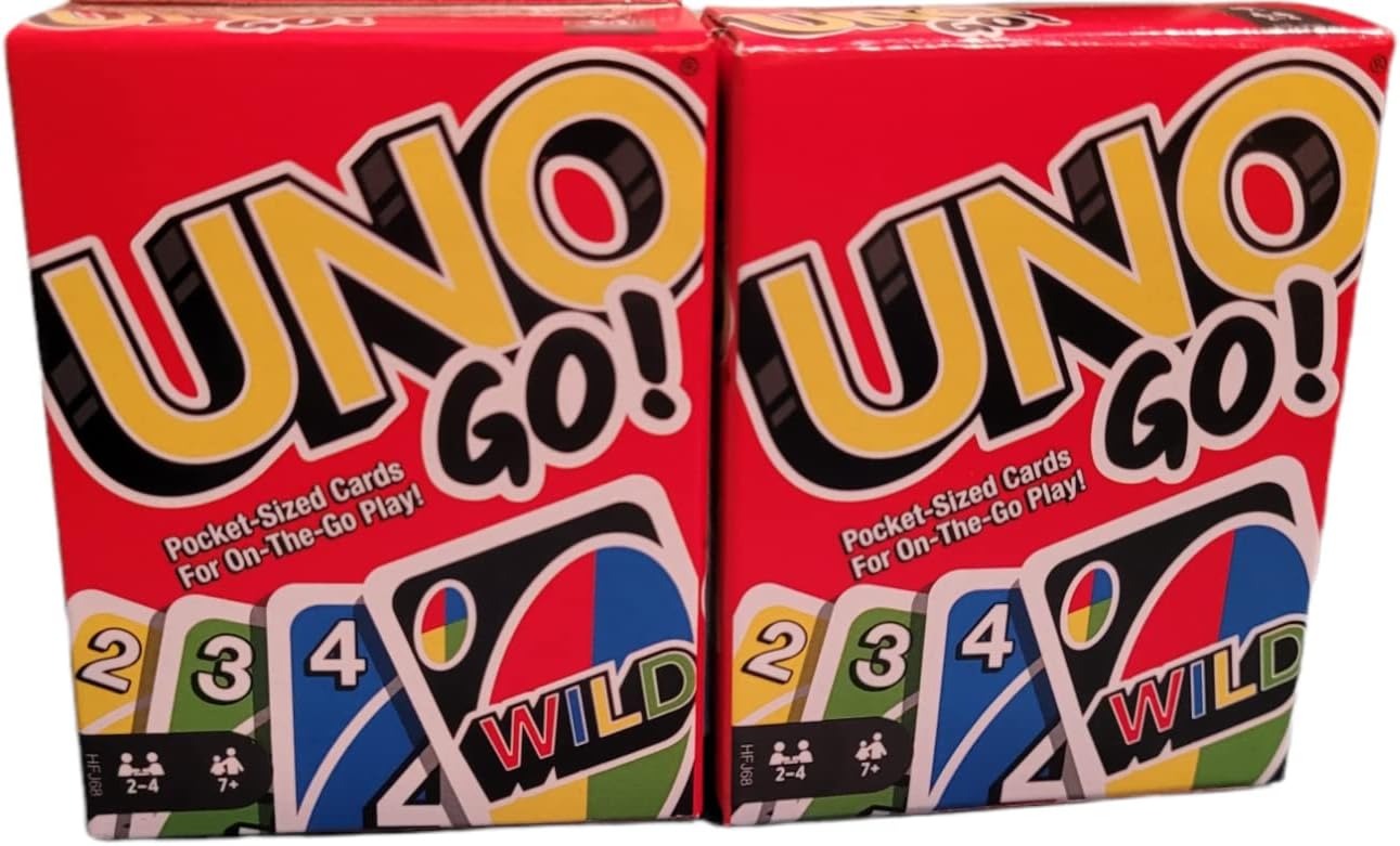Amazon.com: UNO GO! Pocket-Sized Cards for On The Go Play Mini Sized ...