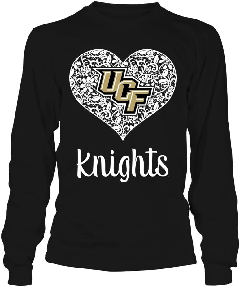 Amazon.com : FanPrint UCF Knights T-Shirt - Lace Heart with Logo ...