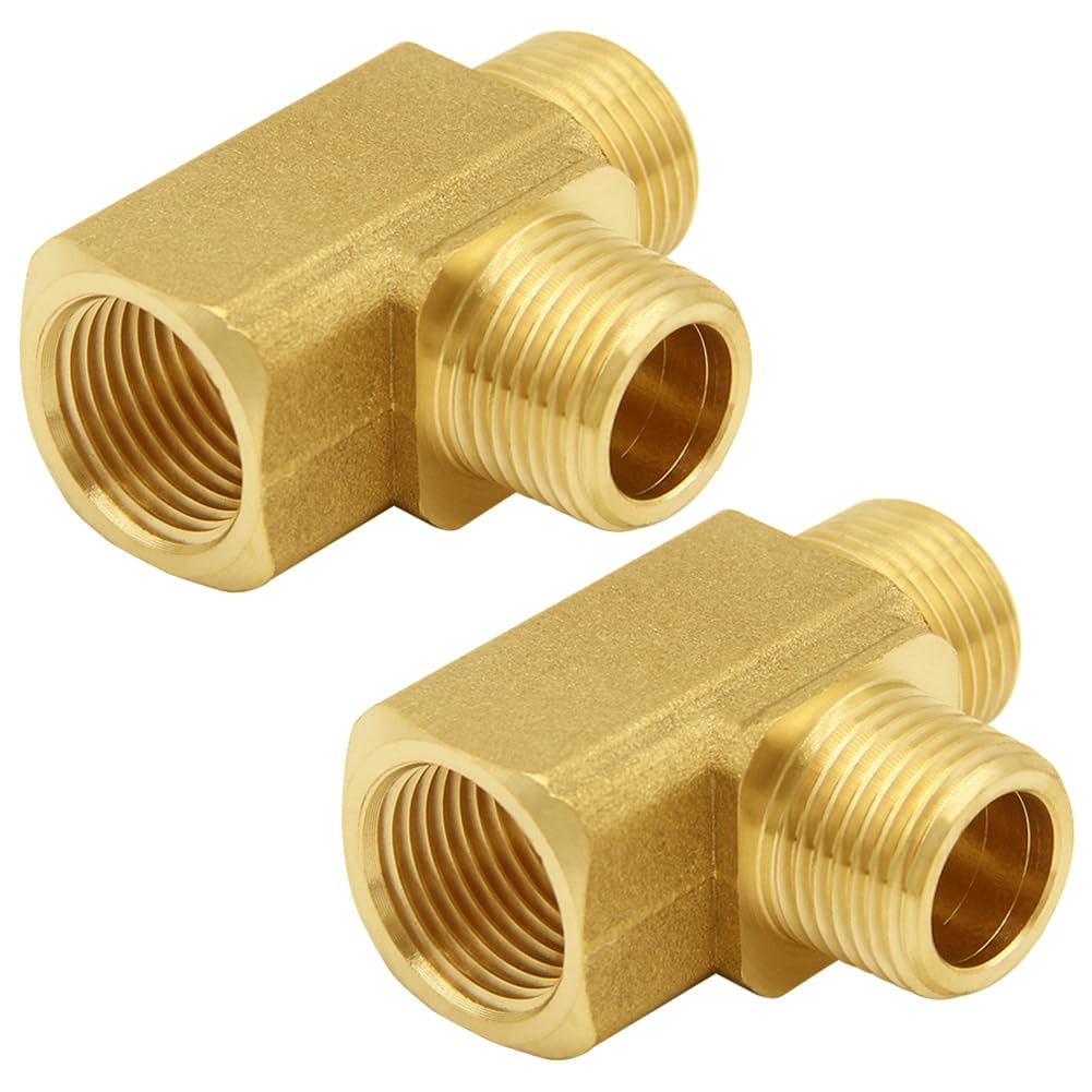 Amazon.com: Joywayus Brass Pipe Fitting Barstock Street Tee T 3 way NPT ...