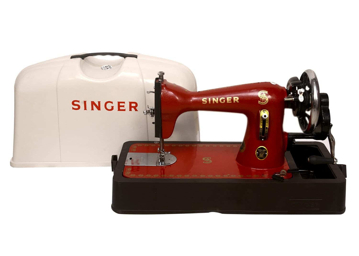 Singer Magna Red Unit Pack Domestic Handheld Sewing Machine with Cover ...